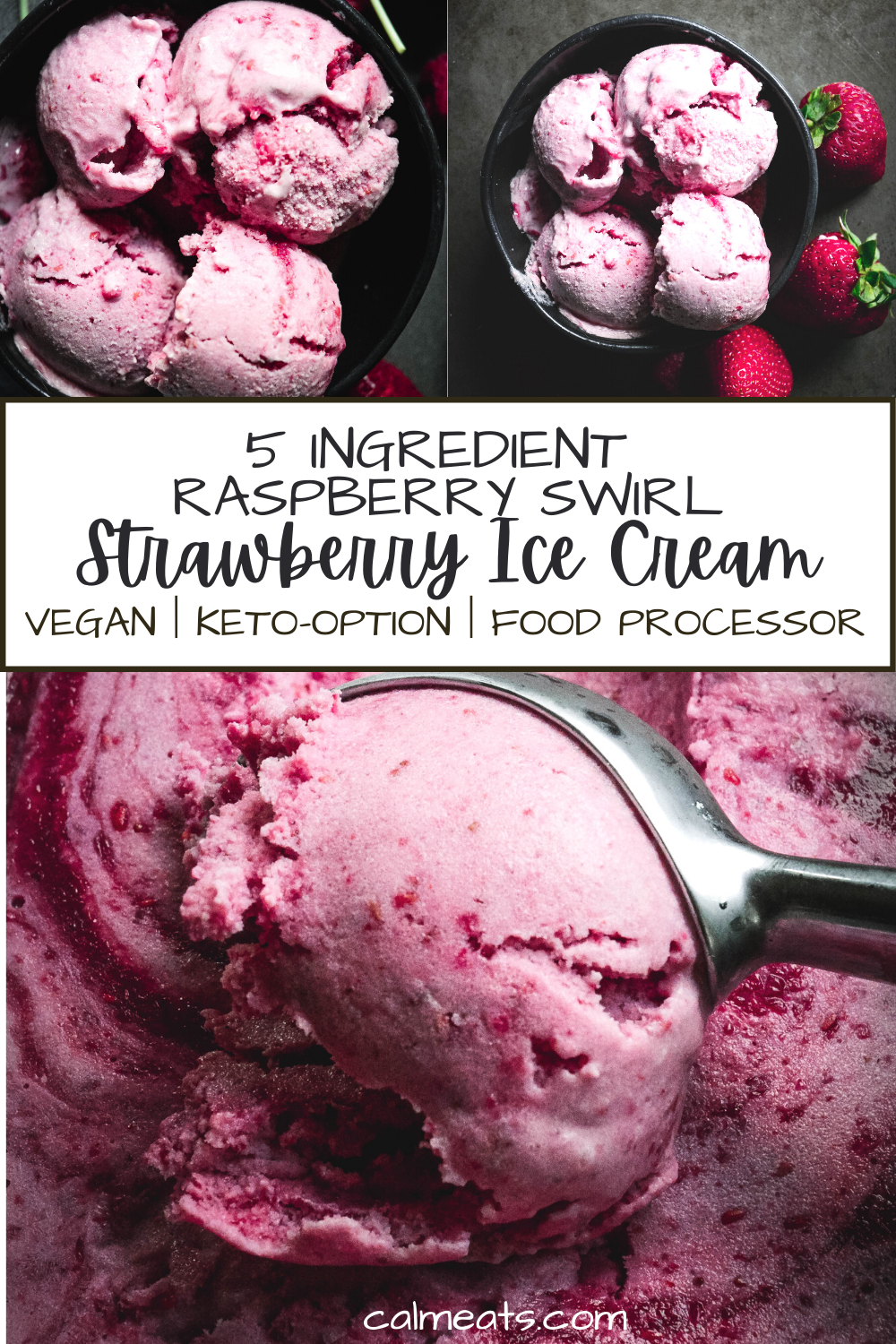 Paleo No-Churn Strawberry Ice Cream - Calm Eats