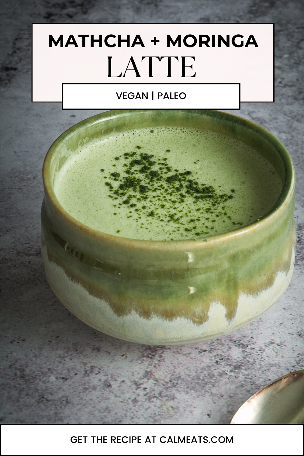 Matcha and Moringa Latte (Vegan) - Calm Eats