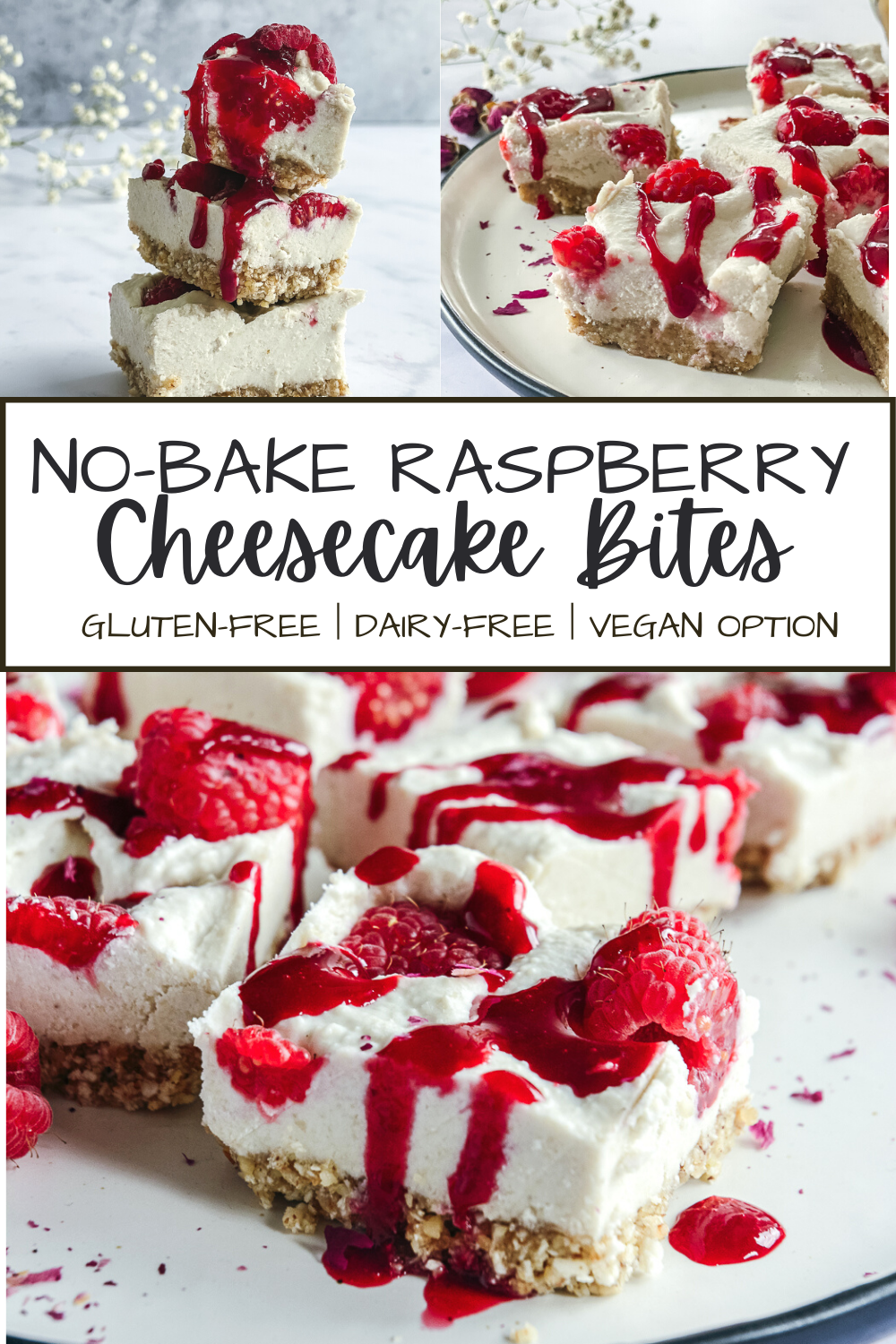 Quick and Easy No Bake Raspberry Honey Cheesecake Bites - Calm Eats