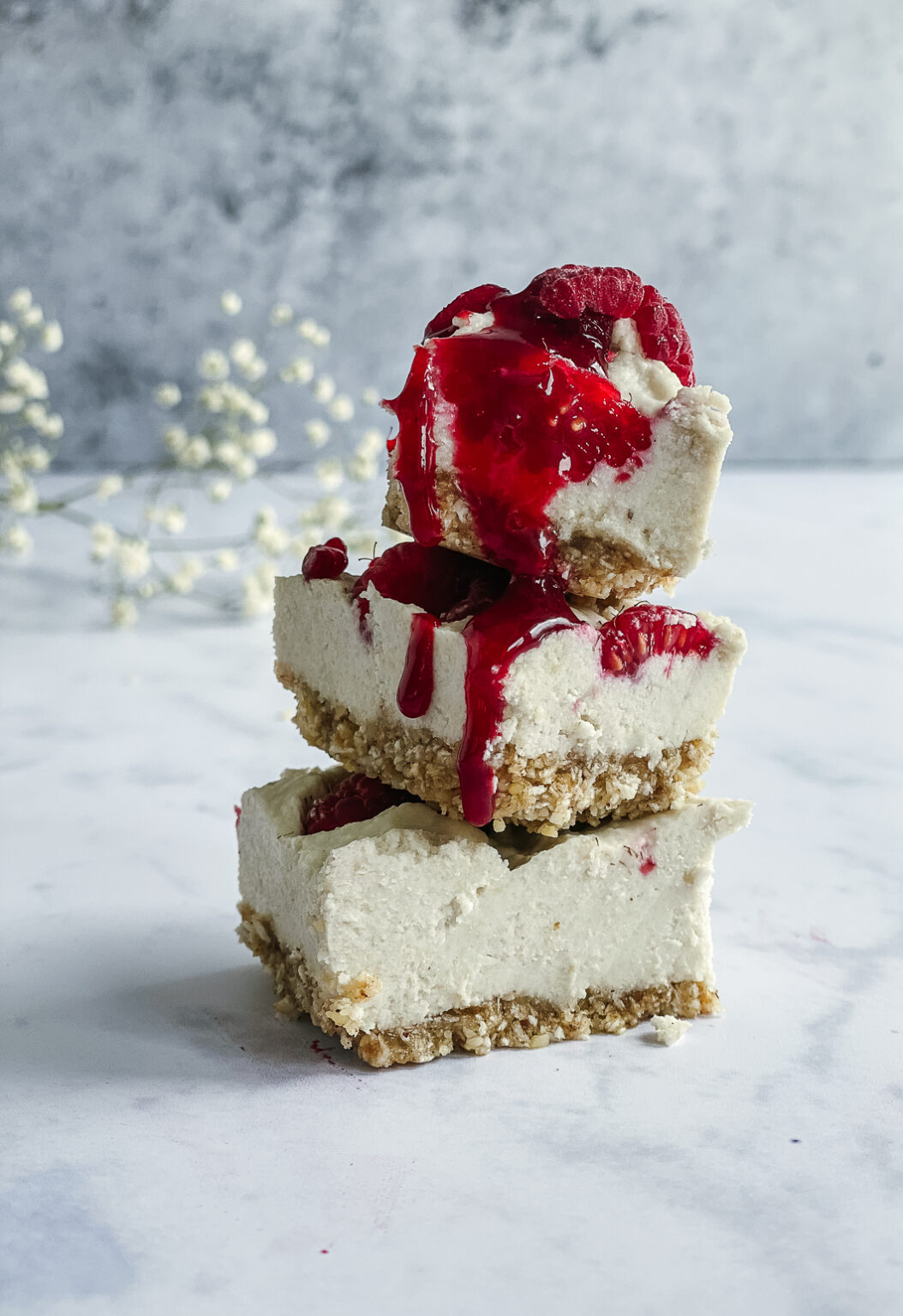 Quick and Easy No Bake Raspberry Honey Cheesecake Bites - Calm Eats