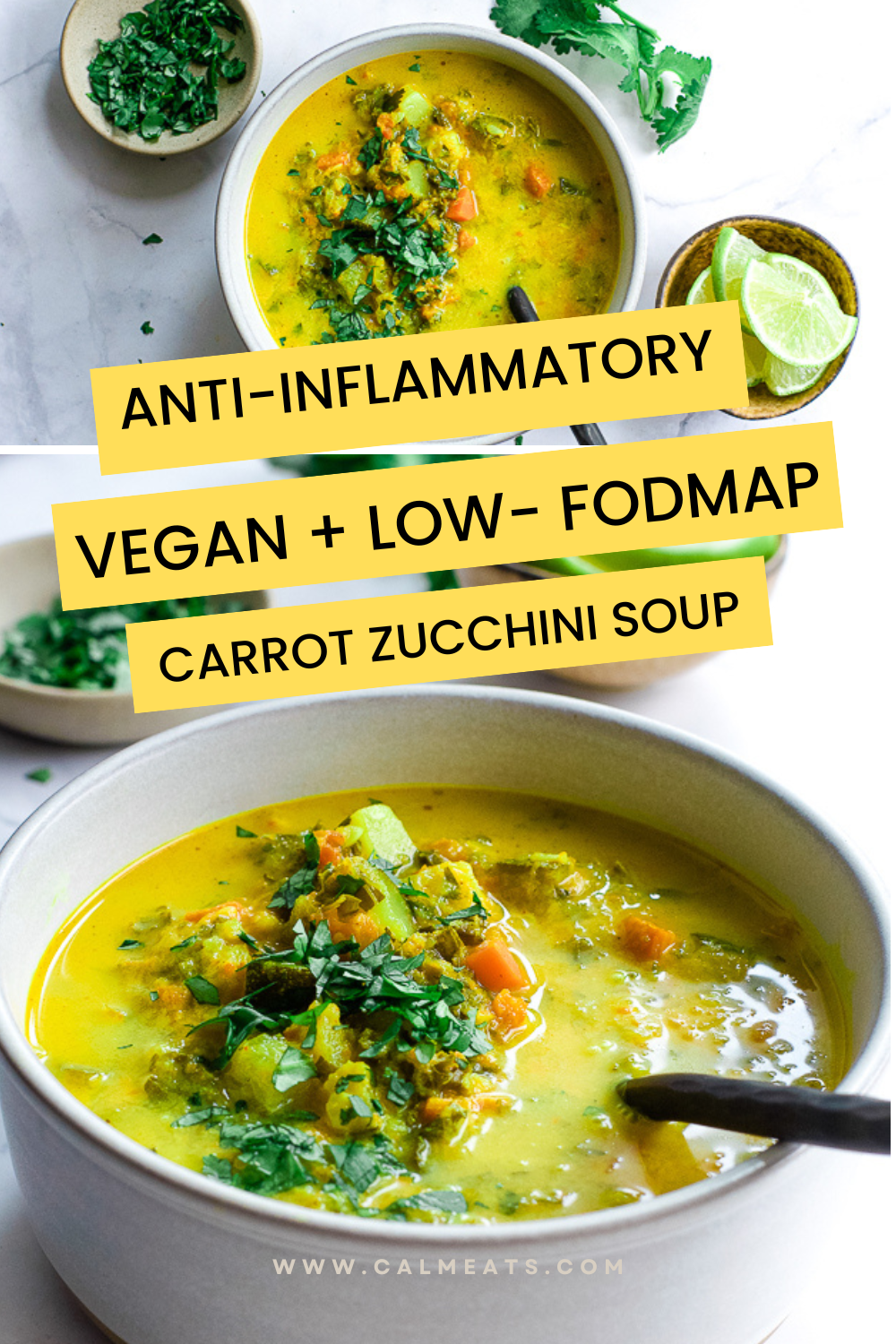 Anti-Inflammatory Low-FODMAP Zucchini Carrot Soup - Calm Eats