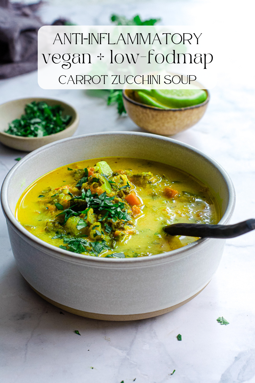 Anti-Inflammatory Low-FODMAP Zucchini Carrot Soup - Calm Eats