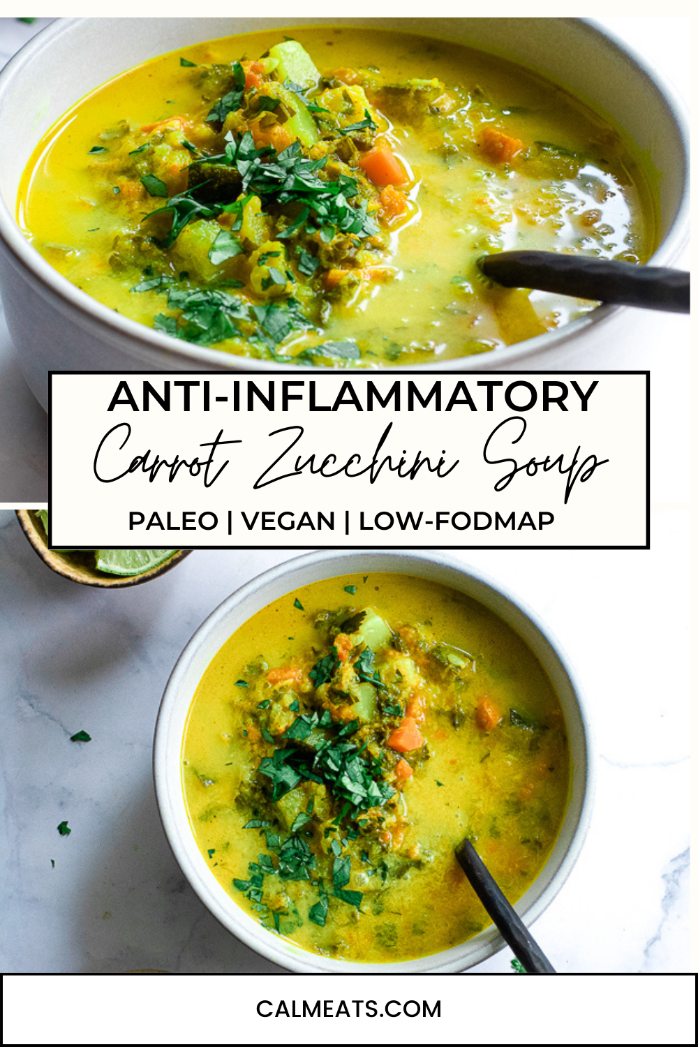 Anti-Inflammatory Low-FODMAP Zucchini Carrot Soup - Calm Eats
