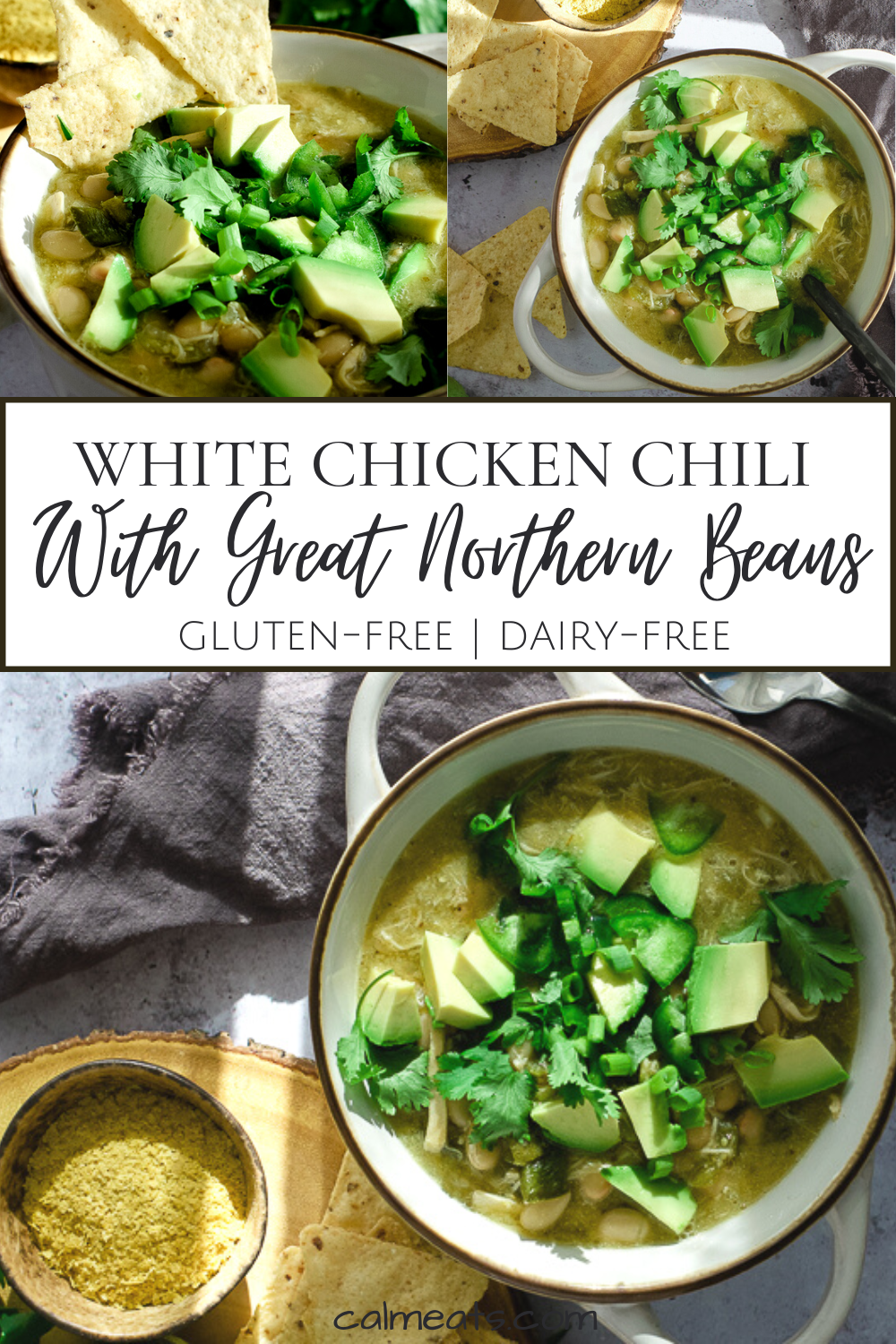 White Chicken Chili With Great Northern Beans - Calm Eats
