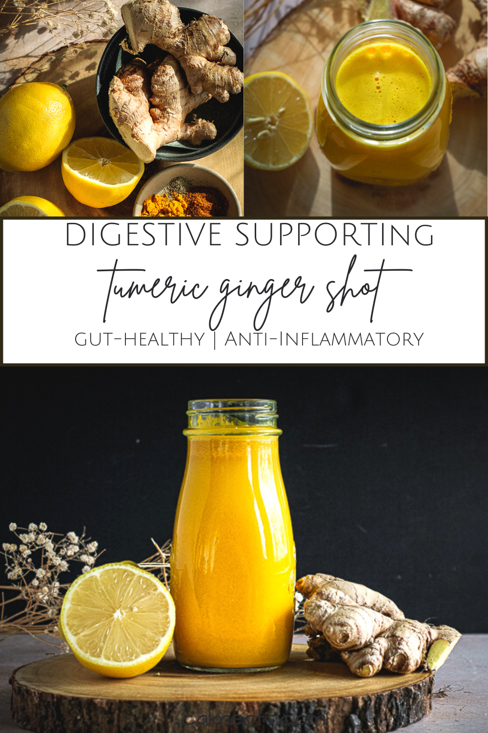 Simple Digestive Turmeric Cayenne Ginger Shot - Calm Eats