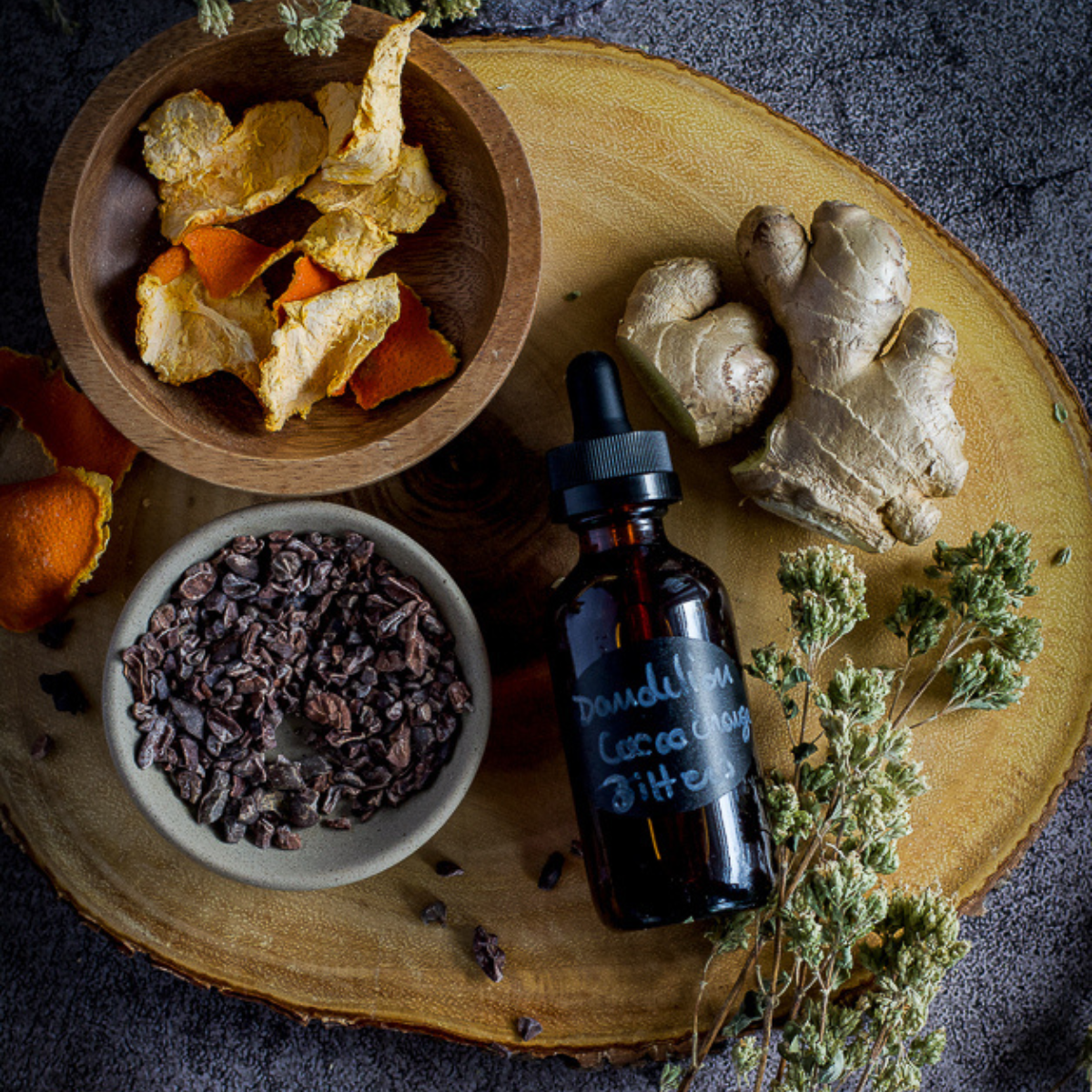 Homemade Cinnamon Dandelion Orange Digestive Bitters - Calm Eats