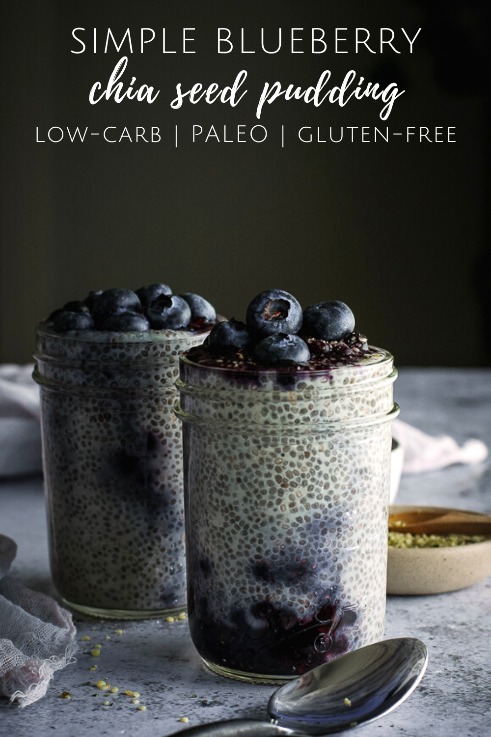 Easy Fiber Rich Blueberry Chia Seed Pudding - Calm Eats