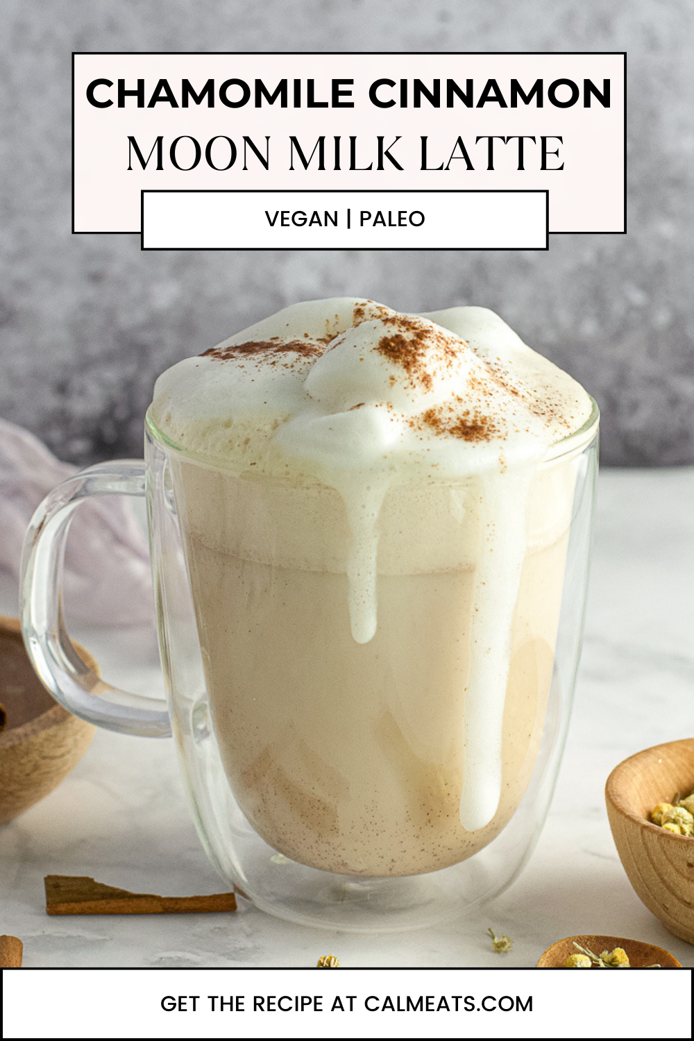 Chamomile Cinnamon Moon Milk Latte - Calm Eats