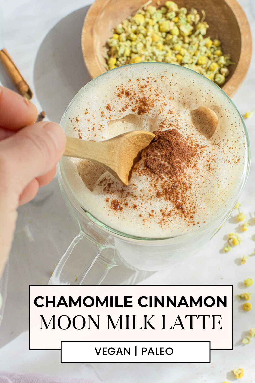 Chamomile Cinnamon Moon Milk Latte - Calm Eats