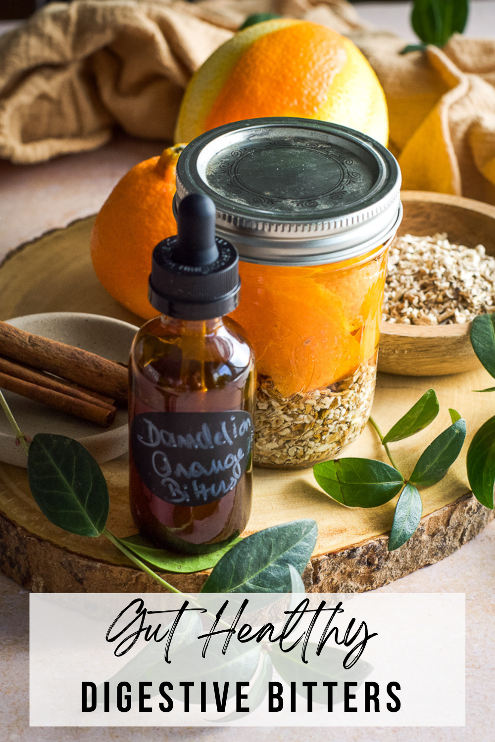 Homemade Cinnamon Dandelion Orange Digestive Bitters - Calm Eats